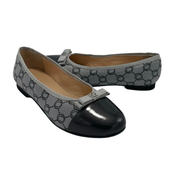 Shoes | Poletto Grey Fabric Ballet Flat | Poshmark
